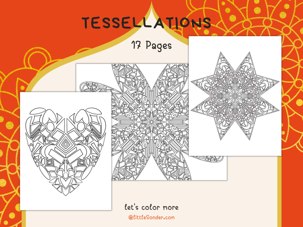 Discover Unique and Intricate Tessellation Patterns to Color - littleSonder